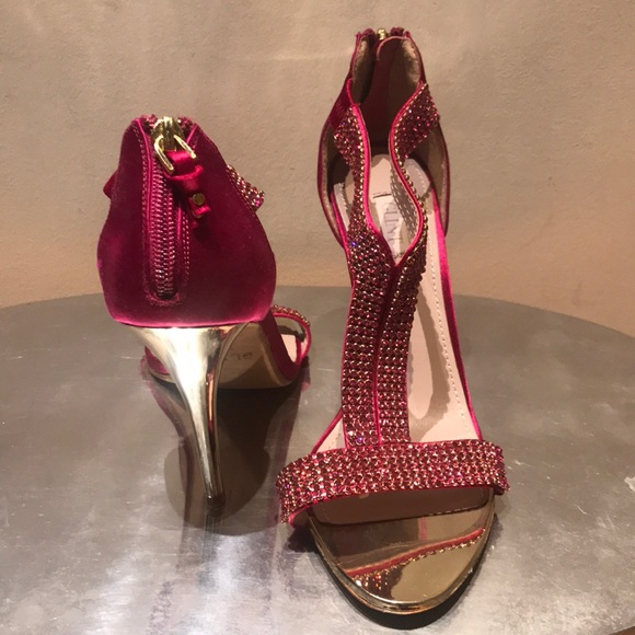 Shoes | Stunning Hot Pink Crystal Heels | Poshmark